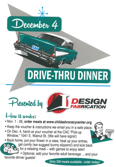 2018 Drive Thru Dinner Postcard - It's All Downtown | It's All Downtown