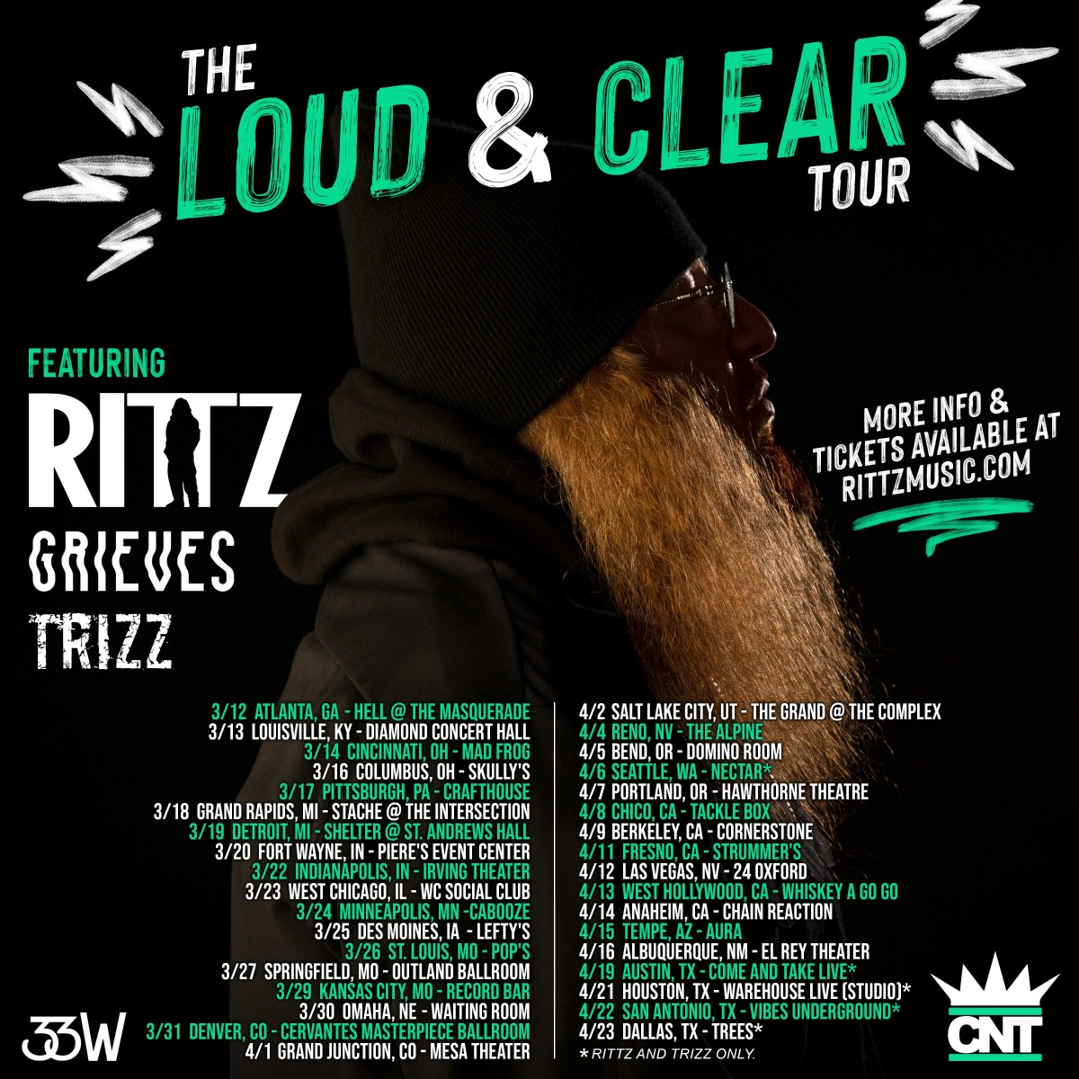 Loud and Clear Tour Featuring Rittz with Grives and Trizz - It's All ...