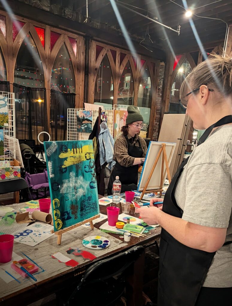 Painting with Objects – March Abstract Art Workshop - It's All Downtown ...